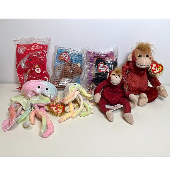 Ty | Toys | Ty Beanie Babies Lot Of 7 Goochy Schweetheart Minis Th Bear ...